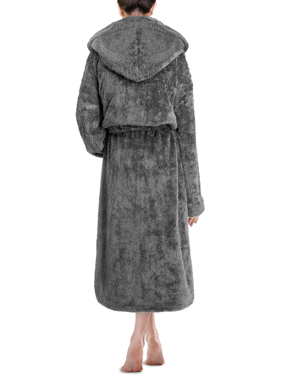 Women's Sherpa Fluffy Robe with Hood – PAVILIA